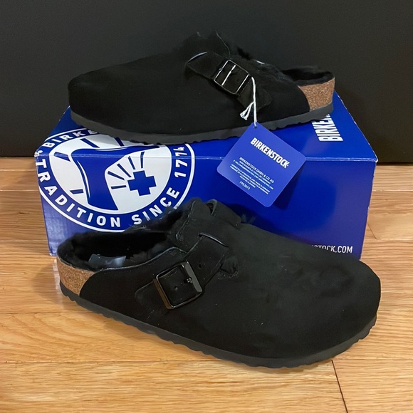 Birkenstock | Shoes | Birkenstock Boston Shearling Black | Poshmark